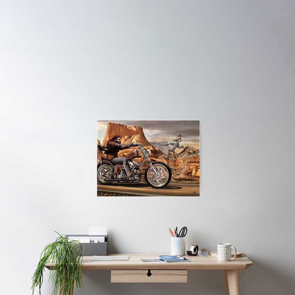 "Motorcycle Art - Ghost Rider by David Mann - Easy Rider" Poster for ...