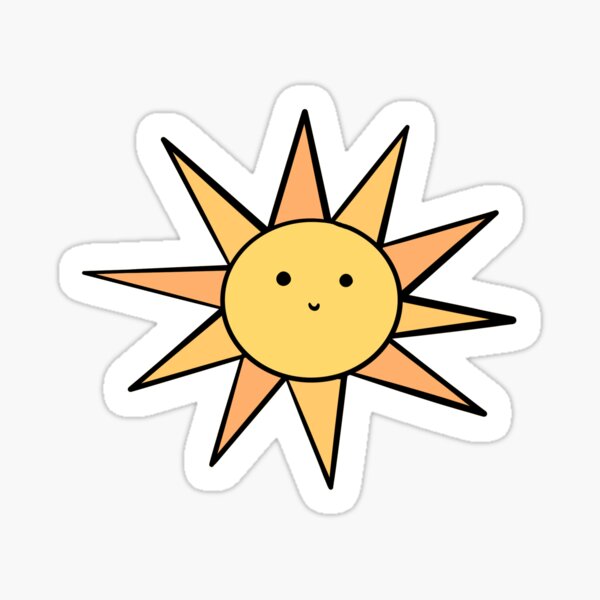 "cute sun" Sticker for Sale by bobatea83 | Redbubble