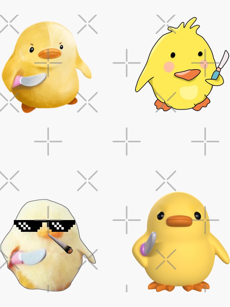 "Duck with Knife Meme set FIGHT ME " Sticker for Sale by redakhatib ...