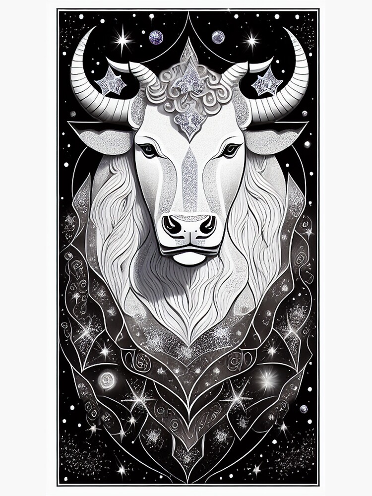 "Taurus Zodiac Sign Art - Astrological Design" Sticker for Sale by ...