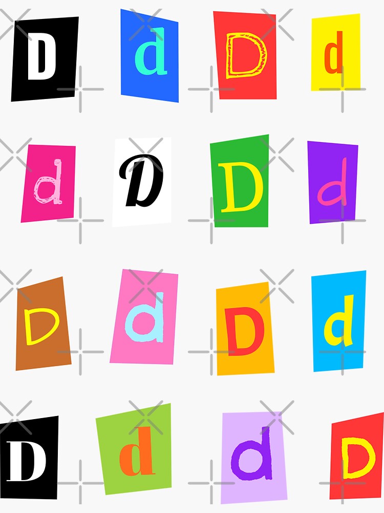 "Magazine cut-out 'D' letters set" Sticker for Sale by Words-Artist ...
