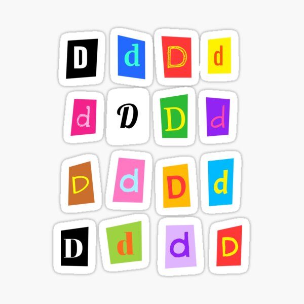 "Magazine cut-out 'D' letters set" Sticker for Sale by Words-Artist ...