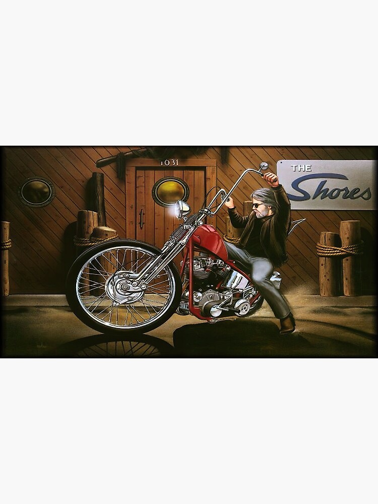 "Motorcycle Art - The Shores by David Mann - Easy Rider" Sticker for ...
