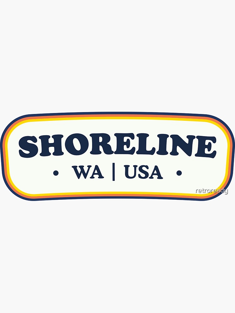 "Shoreline | Retro Badge" Sticker for Sale by retroready | Redbubble
