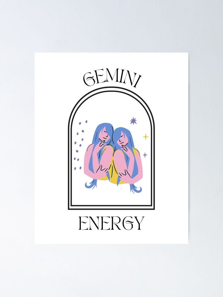 "Gemini Energy Zodiac " Poster for Sale by juliajstudio | Redbubble