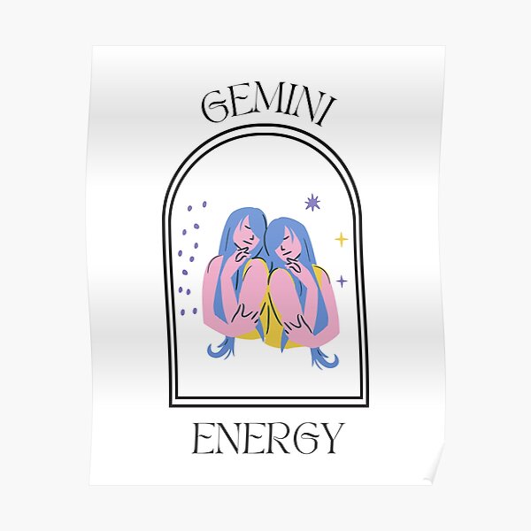 "Gemini Energy Zodiac " Poster for Sale by juliajstudio | Redbubble