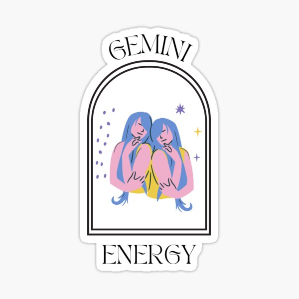 "Gemini Energy Zodiac " Sticker for Sale by juliajstudio | Redbubble