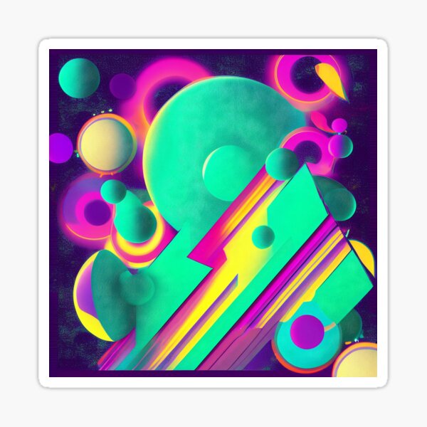 "80s Abstract 022" Sticker for Sale by AbstractWave | Redbubble