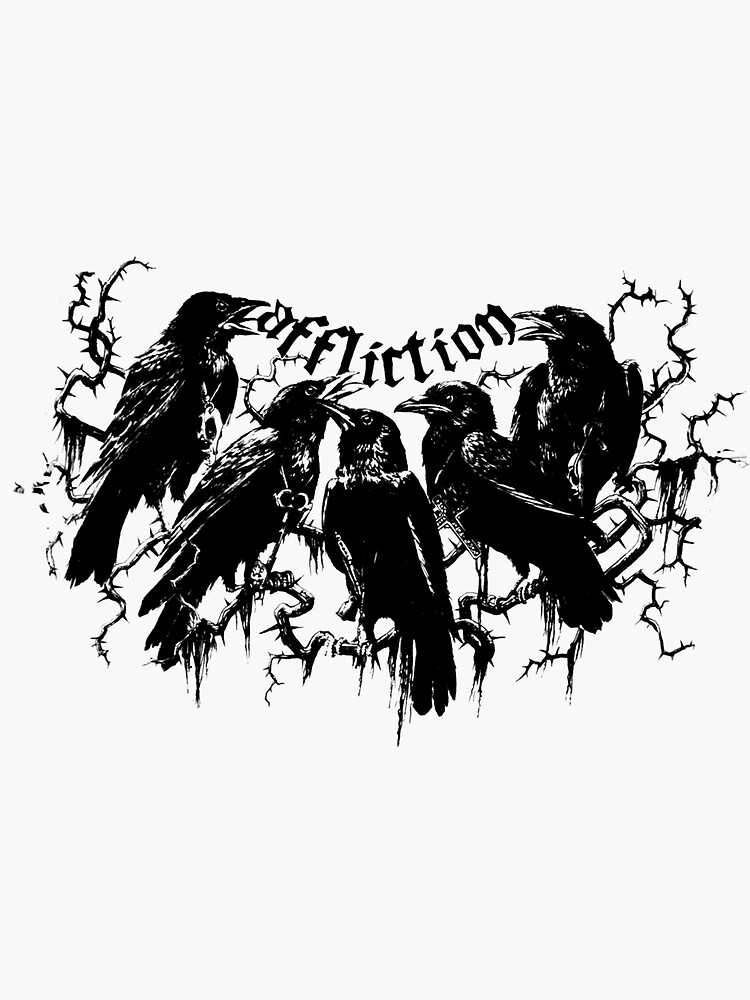 "Affliction Crows Sematary Ghost Mountain" Sticker for Sale by topitoff ...