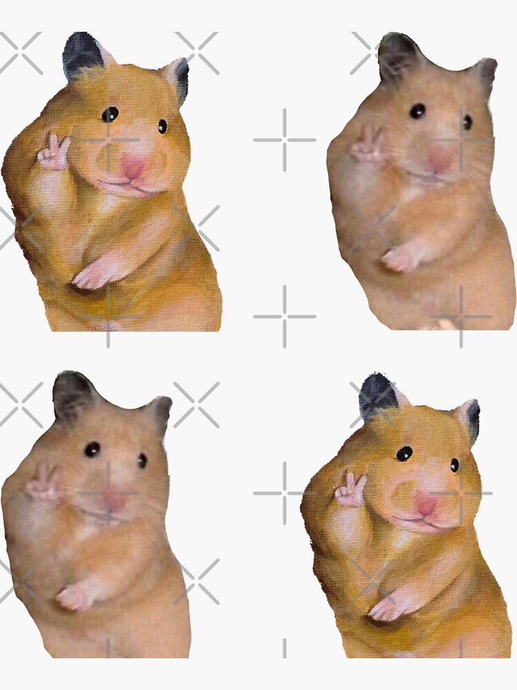 "Peace Sign Hamster Meme Set" Sticker for Sale by redakhatib | Redbubble