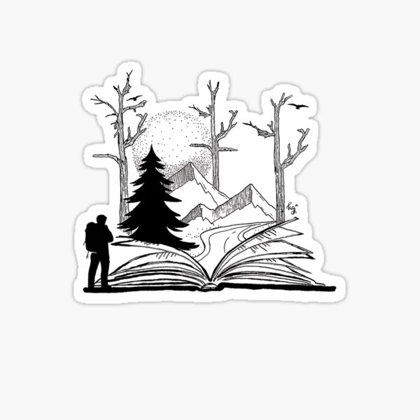 "Adventure Stories - Open Book" Sticker for Sale by irishkate | Redbubble