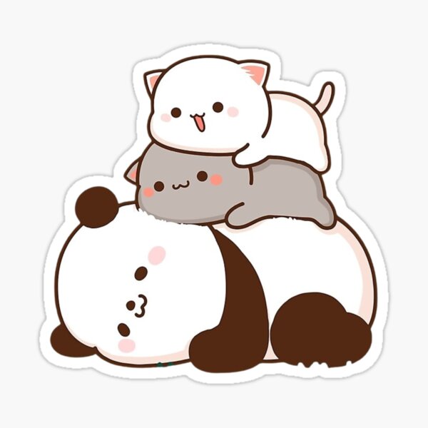 "Peach, Goma And Panda Mochi" Sticker for Sale by Jacklong10 | Redbubble