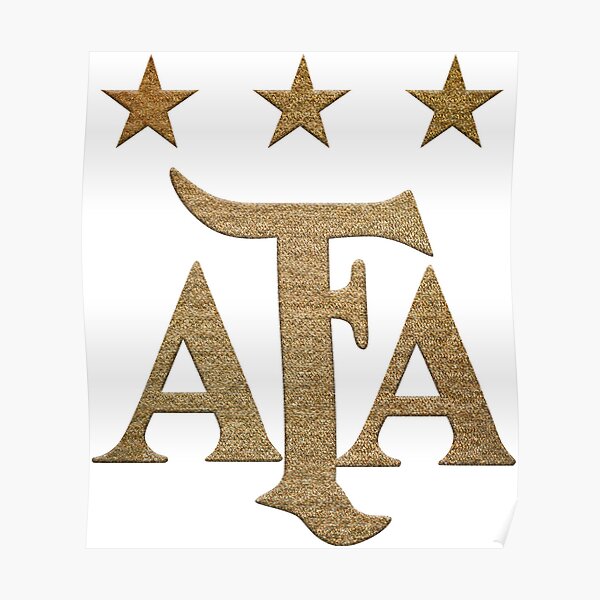 "AFA logo - Argentina (gold with texture)" Poster for Sale by ...