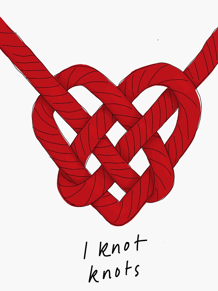 "Heart knot - I knot knots " Sticker for Sale by C1pmvcq0 | Redbubble