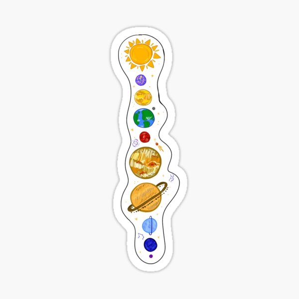"solar system" Sticker for Sale by julianaeve | Redbubble