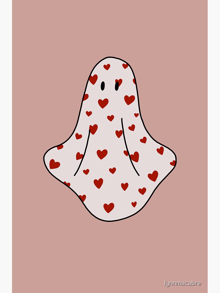 "Valentines Heart sheet ghost" Sticker for Sale by lynnmacabre | Redbubble