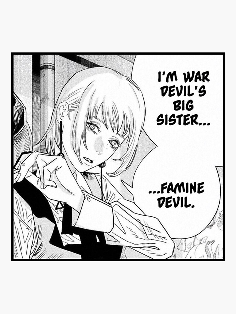 Sticker « Panneau Manga Fami Chainsaw Man Famine Devil », par yoihoro ...