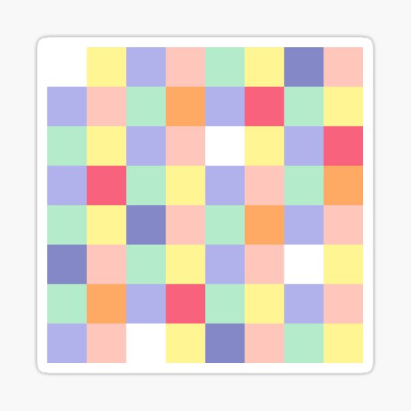 "Pastel Check" Sticker for Sale by christineweenk | Redbubble