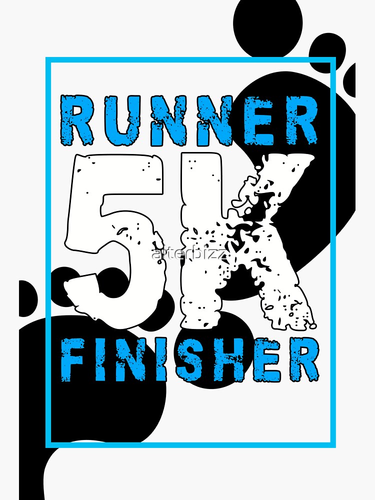 "5K Finisher" Sticker for Sale by alterbizz | Redbubble