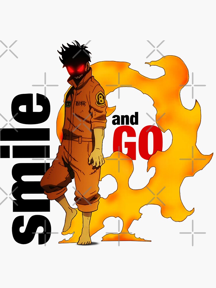 "Shinra Kusakabe „Devil's Footprints“ - Fire Force" Sticker for Sale by ...