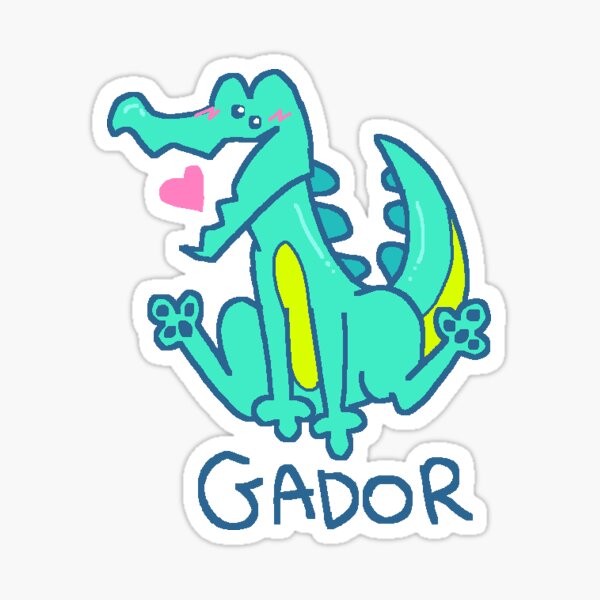 "GADOR" Sticker for Sale by AlligatorPaws | Redbubble