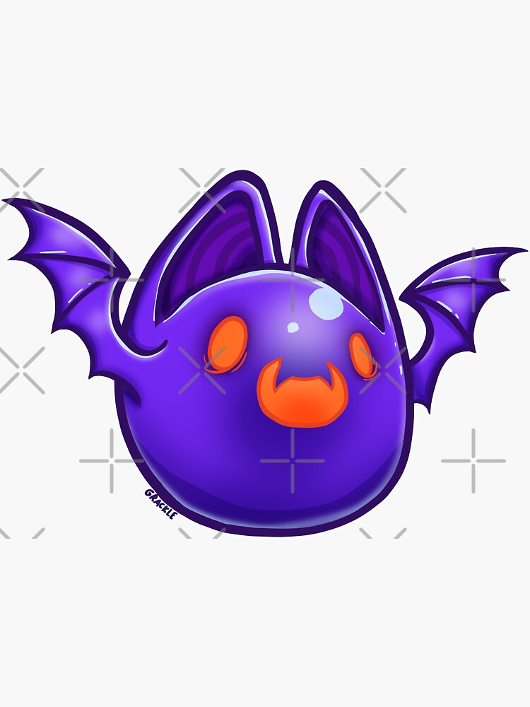 "Batty As A Bat Slime" Sticker for Sale by JanGrackle | Redbubble