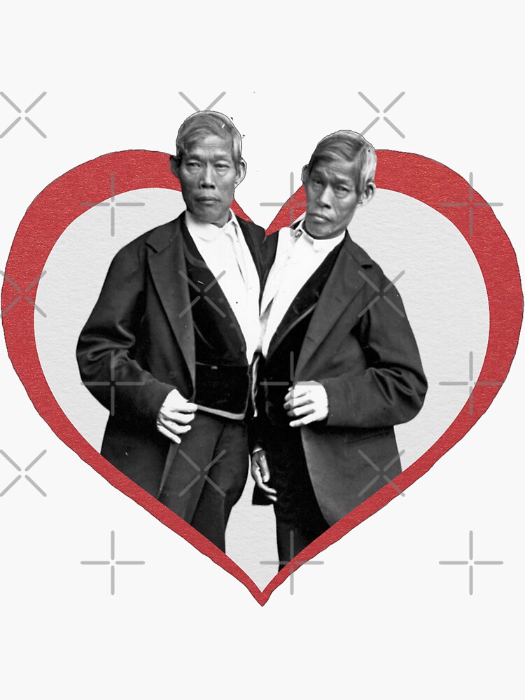 "Chang and Eng Siamese Twins / Sideshow" Sticker for Sale by ArtByKevG ...