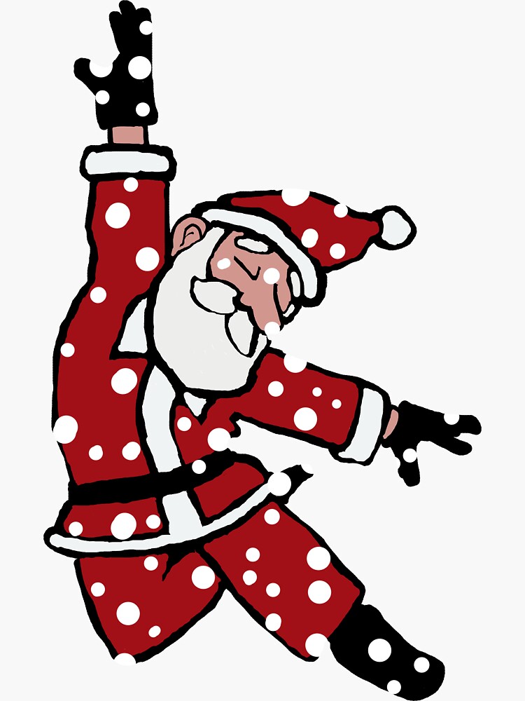 "Dancing Santa - 2" Sticker for Sale by DaJellah | Redbubble