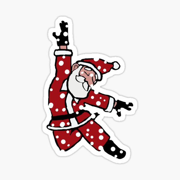 "Dancing Santa - 2" Sticker for Sale by DaJellah | Redbubble