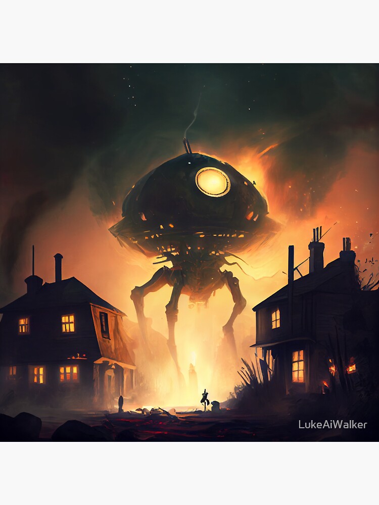 "Alien Tripod Terror - War of the Worlds" Sticker for Sale by ...