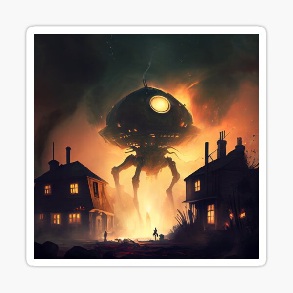 "Alien Tripod Terror - War of the Worlds" Sticker for Sale by ...