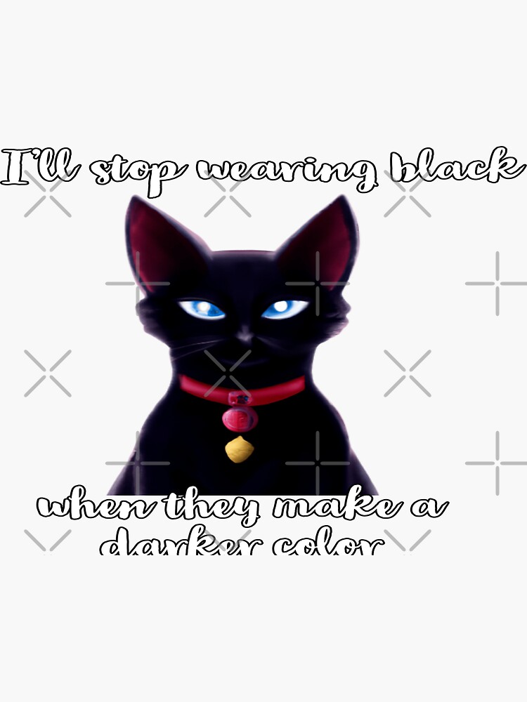 "black cat with a Wednesday Addams quotes. " Sticker for Sale by Catika ...