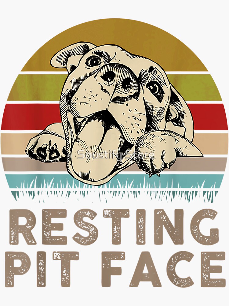 "Resting Pit Face" Sticker for Sale by najmatayib | Redbubble
