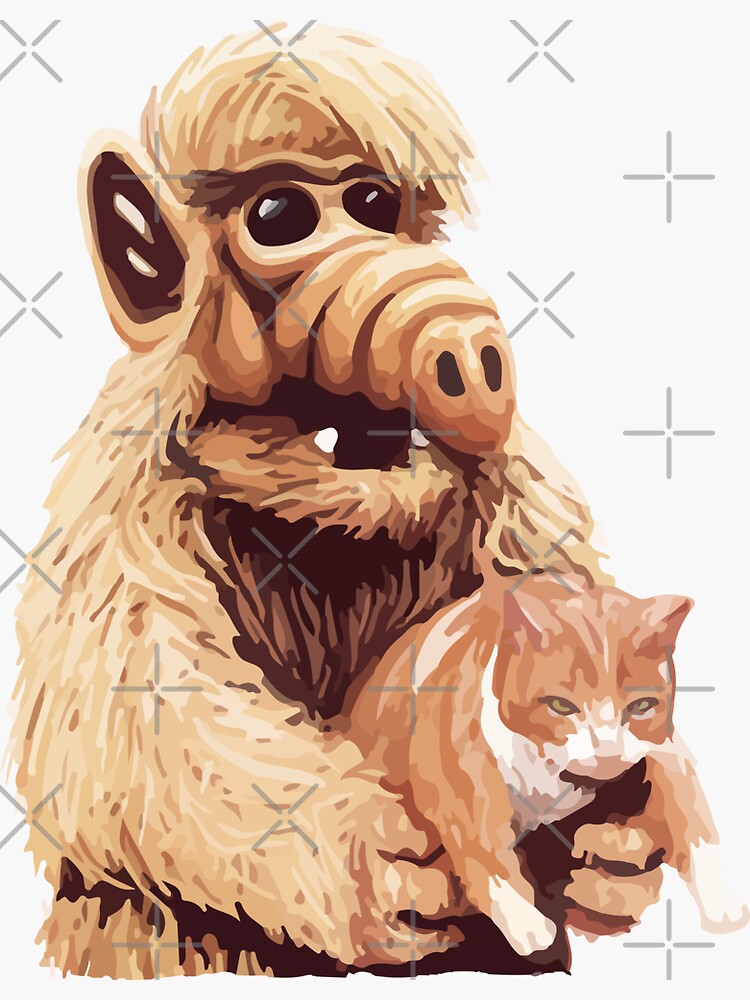 "ALF - Alien life form" Sticker for Sale by beauartistic | Redbubble