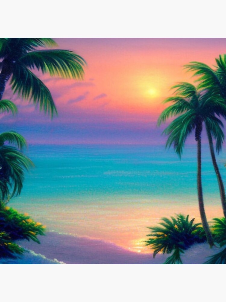 "Ethereal Landscape Island Paradise 10 " Sticker for Sale by OneiroArt ...