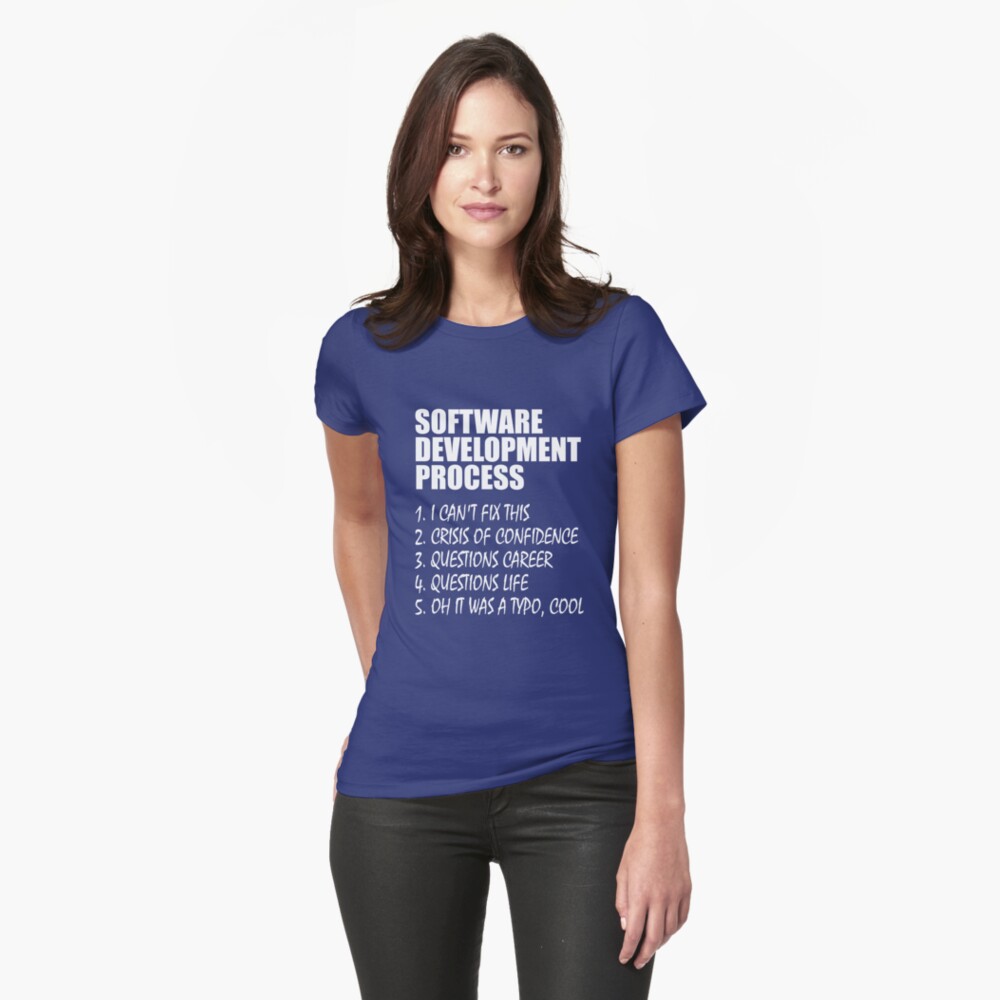 "Software Development Process Programmer Joke " Essential T-Shirt for ...