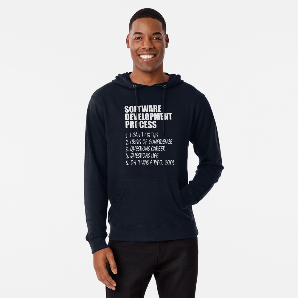 "Software Development Process Programmer Joke " Essential T-Shirt for ...