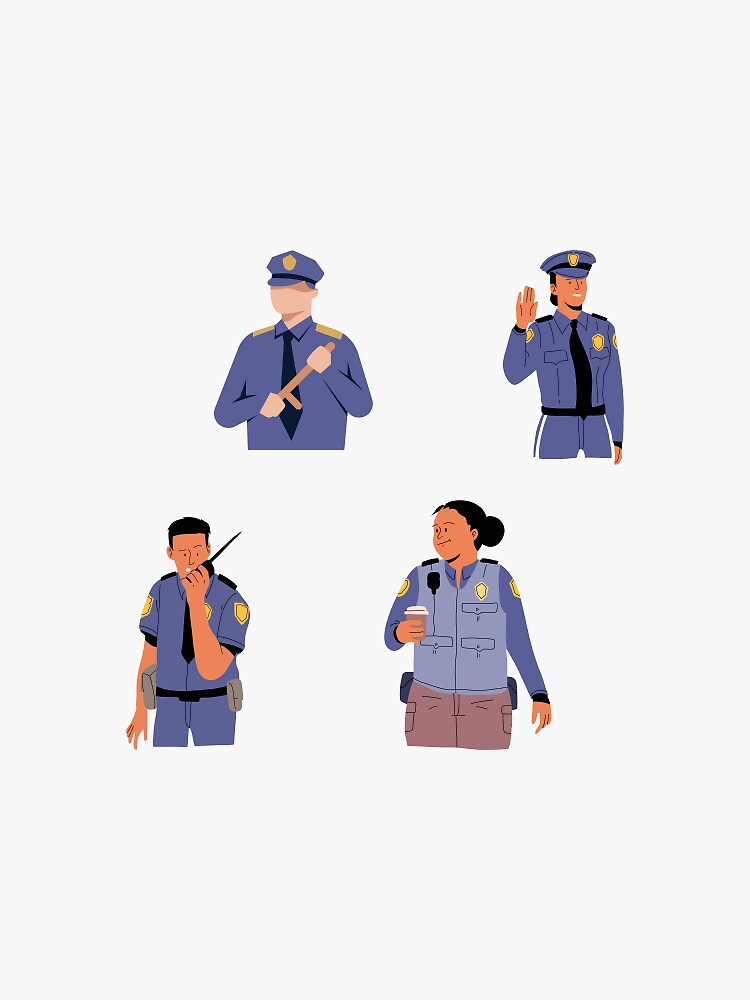 "Law Enforcement Training art pack" Sticker for Sale by CinderPress ...