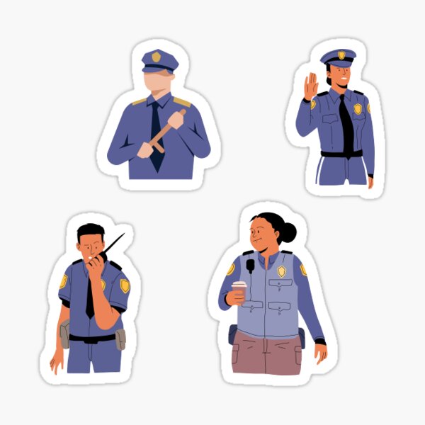 "Law Enforcement Training art pack" Sticker for Sale by CinderPress ...