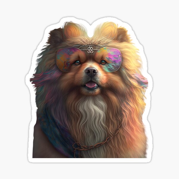 "Dog hippy" Sticker for Sale by AnimalArtPhotos | Redbubble