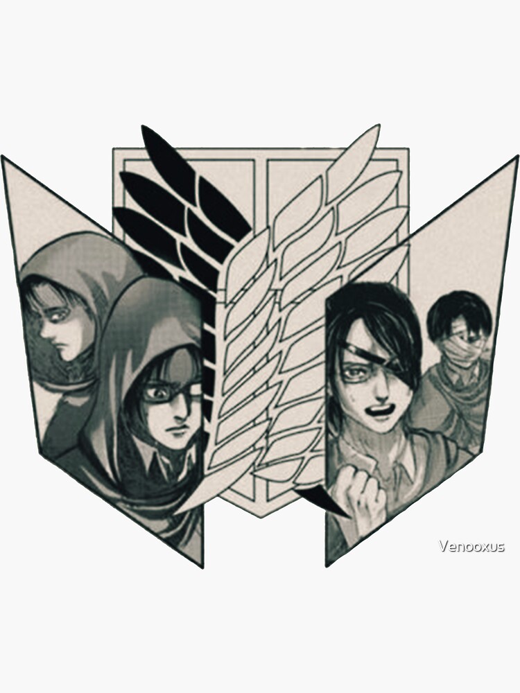 "Scout Regiment Logo | Attack on Titan" Sticker for Sale by Venooxus ...