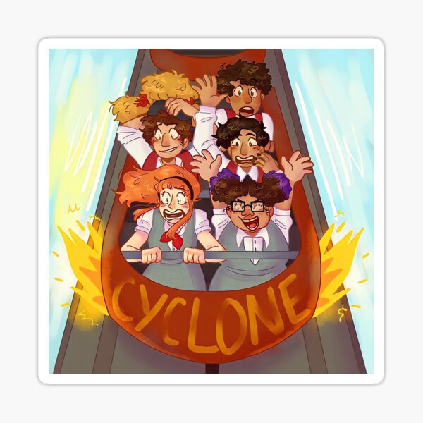 "Ride the cyclone" Sticker for Sale by Paul-Richarson | Redbubble