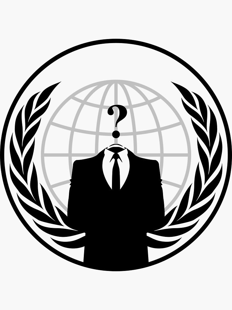 "Anonymous Logo (High Definition)" Sticker for Sale by pardock | Redbubble