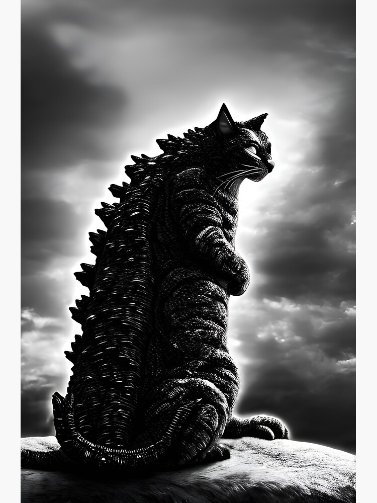 "Godzilla Cat" Sticker for Sale by carlyhope04 | Redbubble