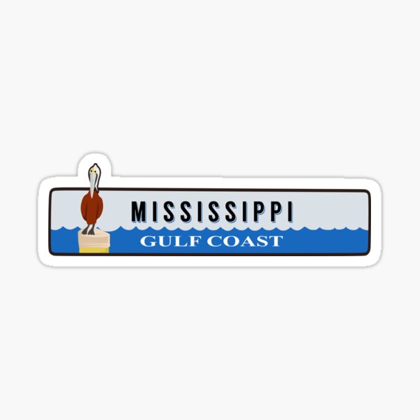 "Mississippi Gulf Coast " Sticker for Sale by emasdai | Redbubble