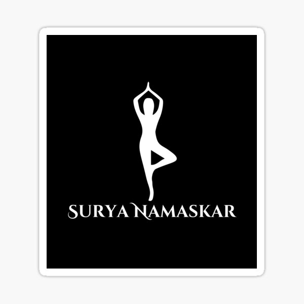 "Surya Namaskar" Sticker for Sale by ffstyles | Redbubble