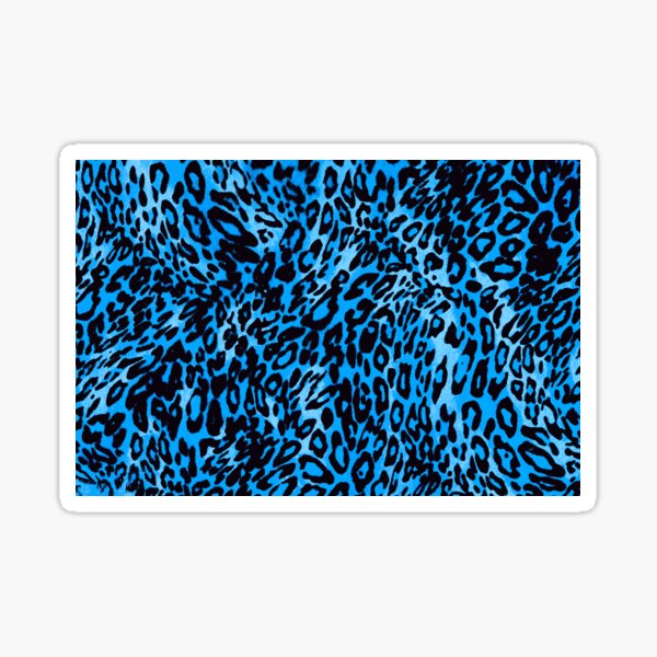 "azure blue leopard texture" Sticker for Sale by fowons | Redbubble
