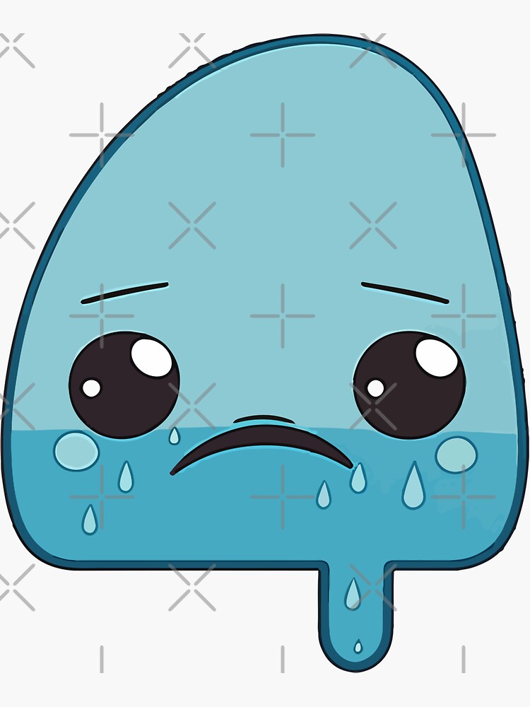 "Sadness Overload Sticker" Sticker for Sale by Meloncholai | Redbubble