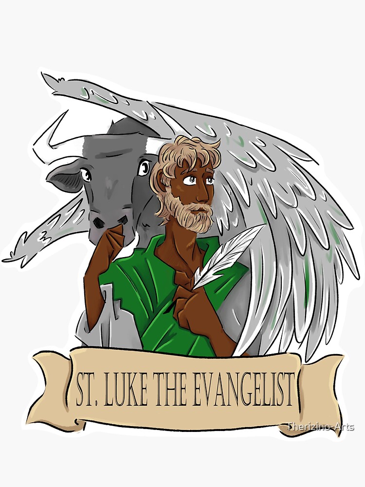 "St. Luke" Sticker for Sale by Therizino-Arts | Redbubble