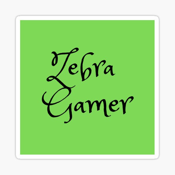 "Zebra Gamer" Sticker for Sale by Ghanshyam03 | Redbubble